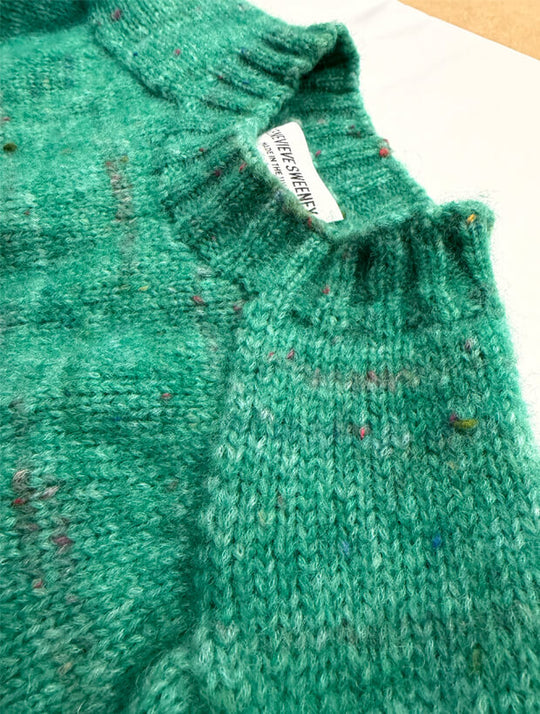 Willow Alpaca Merino Wool Sweater Bright Green – Genevieve Sweeney